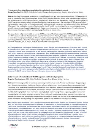 1st isaca conference program | PDF