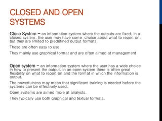 1st know the features & functions of information systems | PPTX