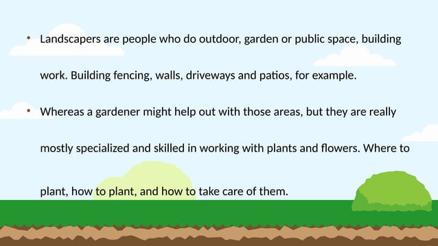 Landscaping Roles and responsibilities for highschool students | PPTX