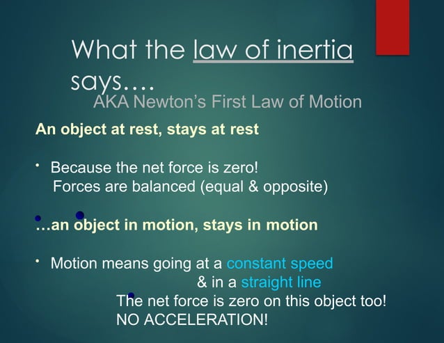 1st LAW OF MOTION.pptx Newton's Law of Motion | PPT