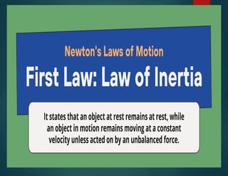 1st LAW OF MOTION.pptx Newton's Law of Motion | PPT