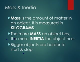 1st LAW OF MOTION.pptx Grade 8 Science !st | PPTX