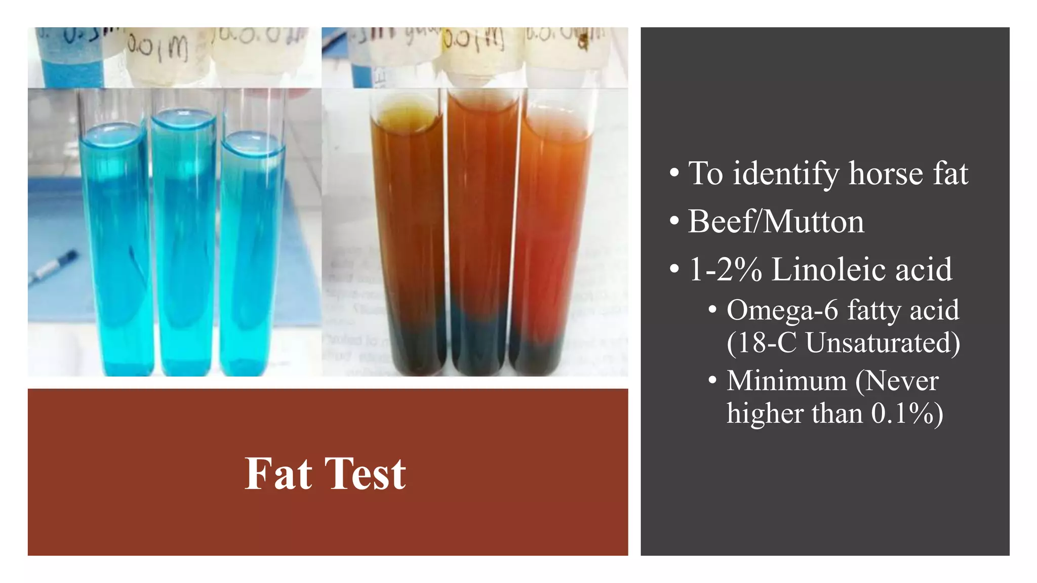 1st lec chemical tests for meat differentiation | PPTX