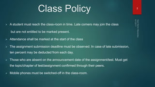 Fundamentals of Computer Network 1st of 16th Lecture | PPTX