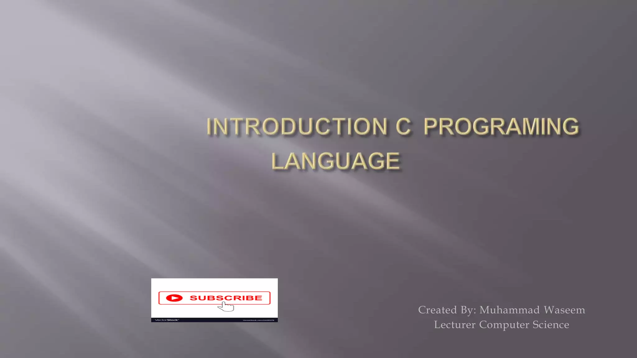 Introdcution to C Language | PPT