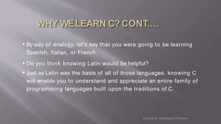 Introdcution to C Language | PPT