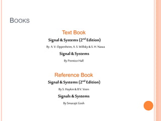 Lecture No:1 Signals & Systems | PPTX