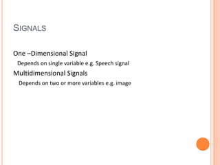 Lecture No:1 Signals & Systems | PPTX