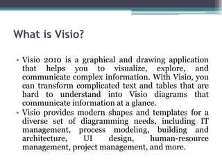 1st lecture basics of visio | PPTX