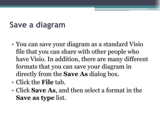 1st lecture basics of visio | PPTX