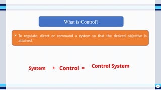 1st_Lecture_INTRODUCTION_Control Engineering | PPTX | Mechanical and Industrial Engineering ...