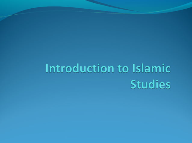 1st lecture islam | PPT