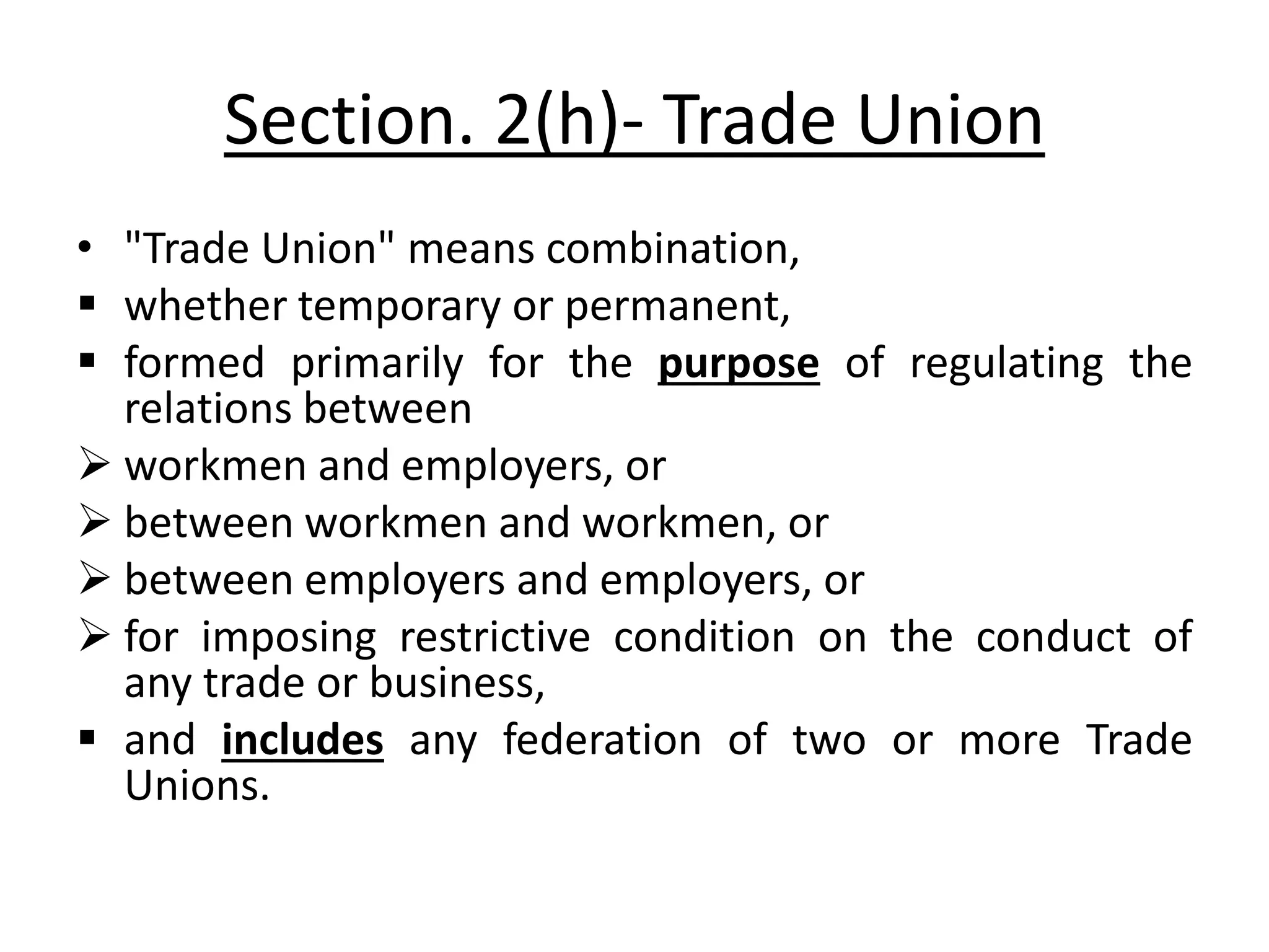 Complete Notes on The Trade Union Act, 1926 | PPTX