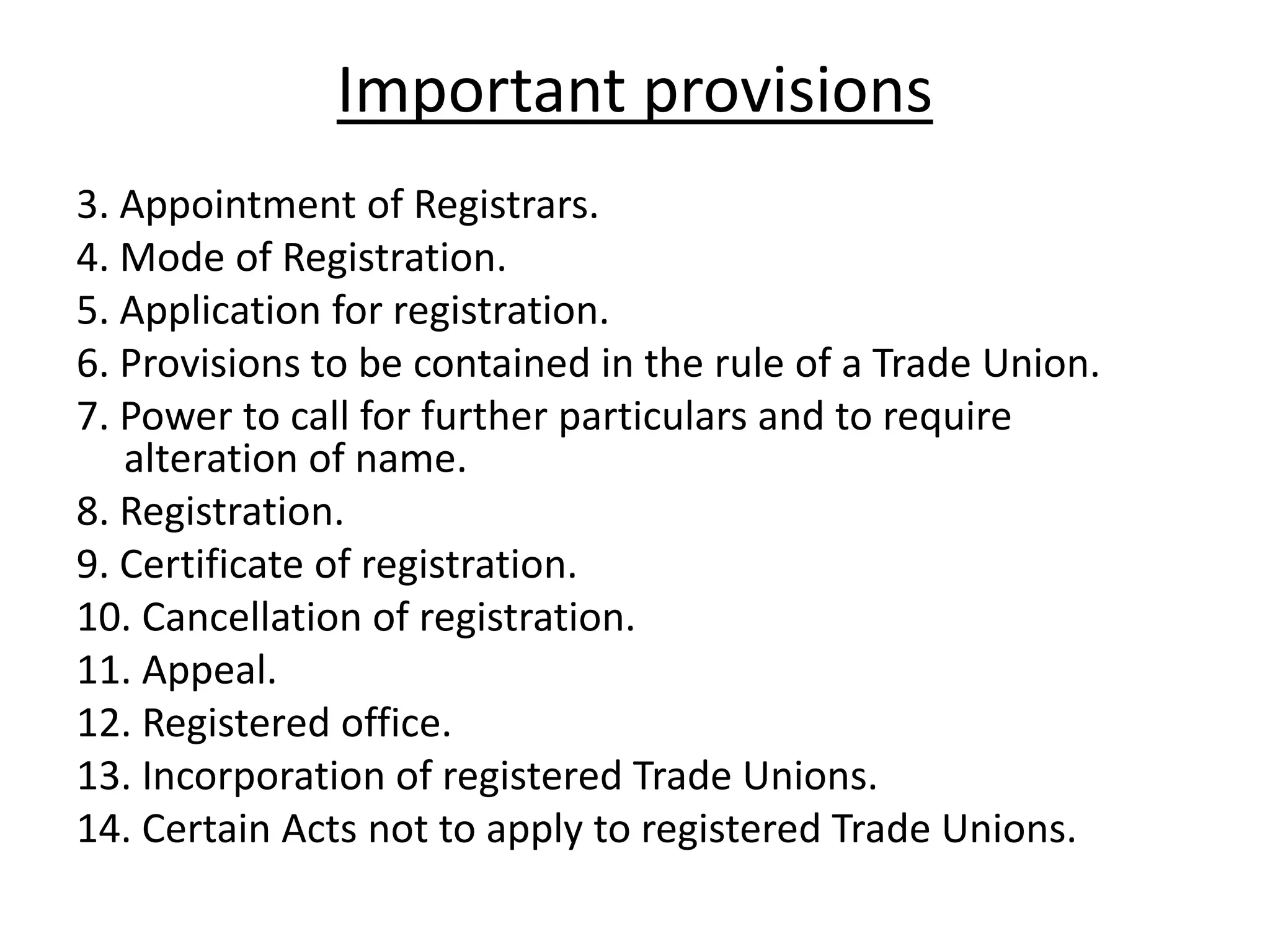 Complete Notes on The Trade Union Act, 1926 | PPTX