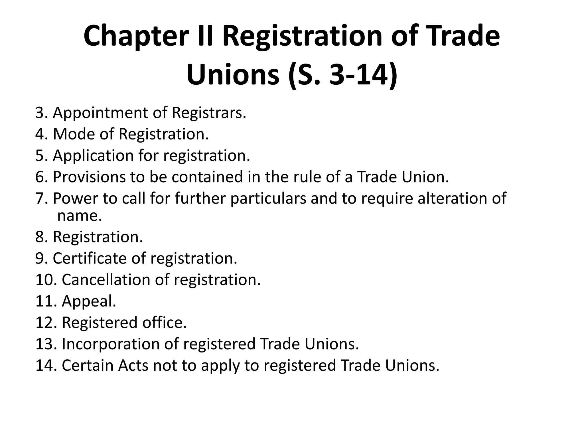 Complete Notes on The Trade Union Act, 1926 | PPTX