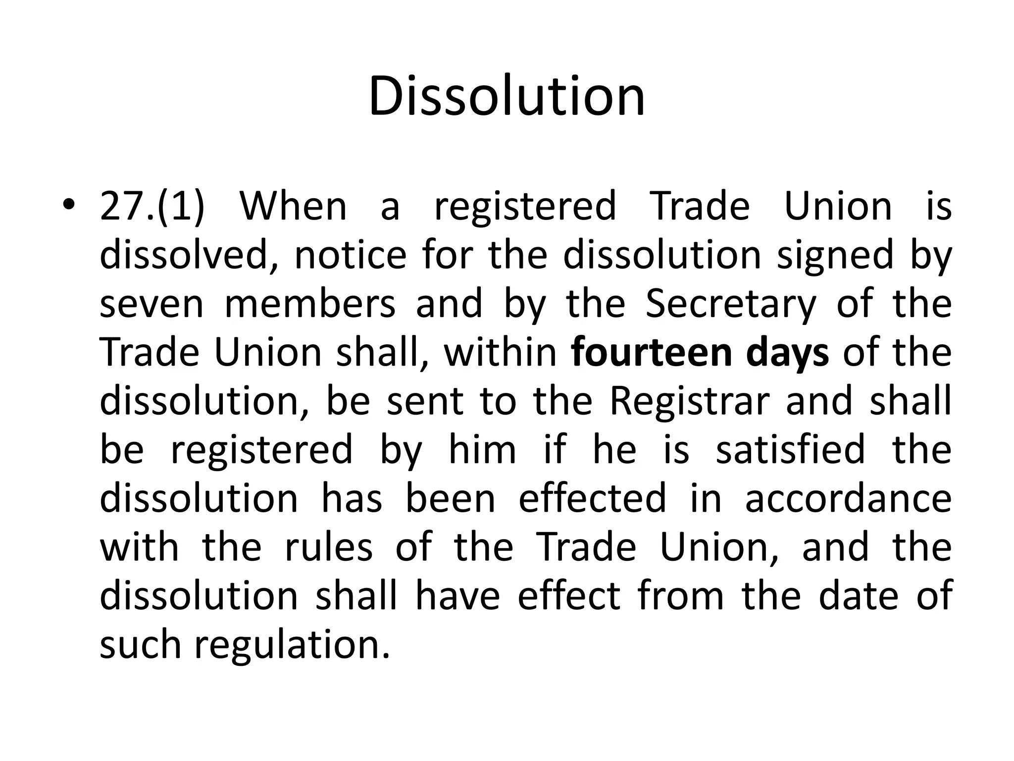 Complete Notes on The Trade Union Act, 1926 | PPTX