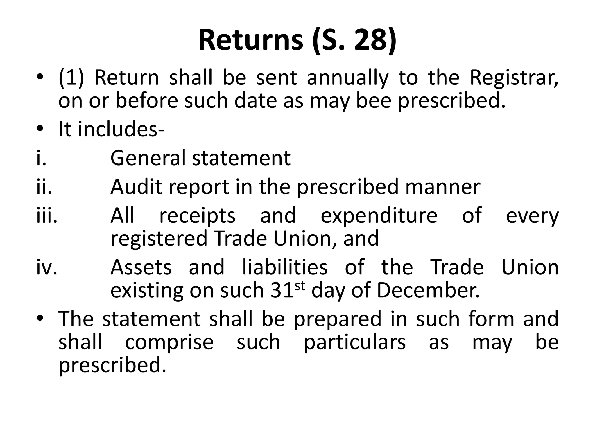 Complete Notes on The Trade Union Act, 1926 | PPTX