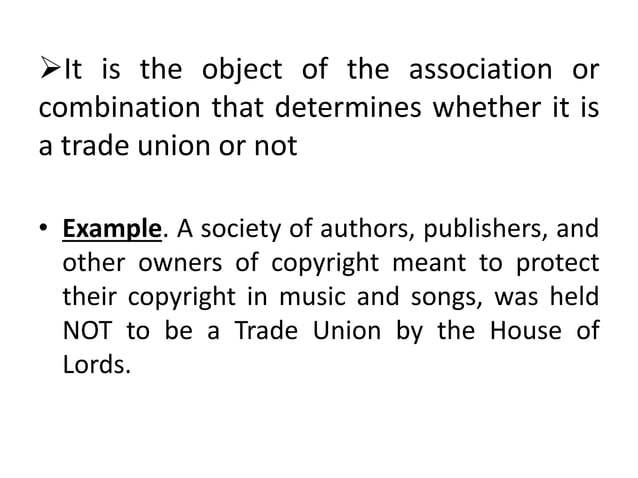 Complete Notes on The Trade Union Act, 1926 | PPTX | Law