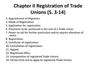 Complete Notes on The Trade Union Act, 1926 | PPTX