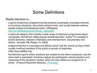 Lesson 1: Reality TV | PPT