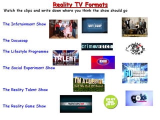 Lesson 1: Reality TV | PPT