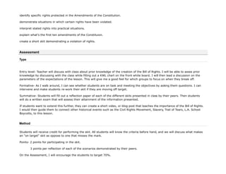 Lesson Plan: Bill of Rights | PDF