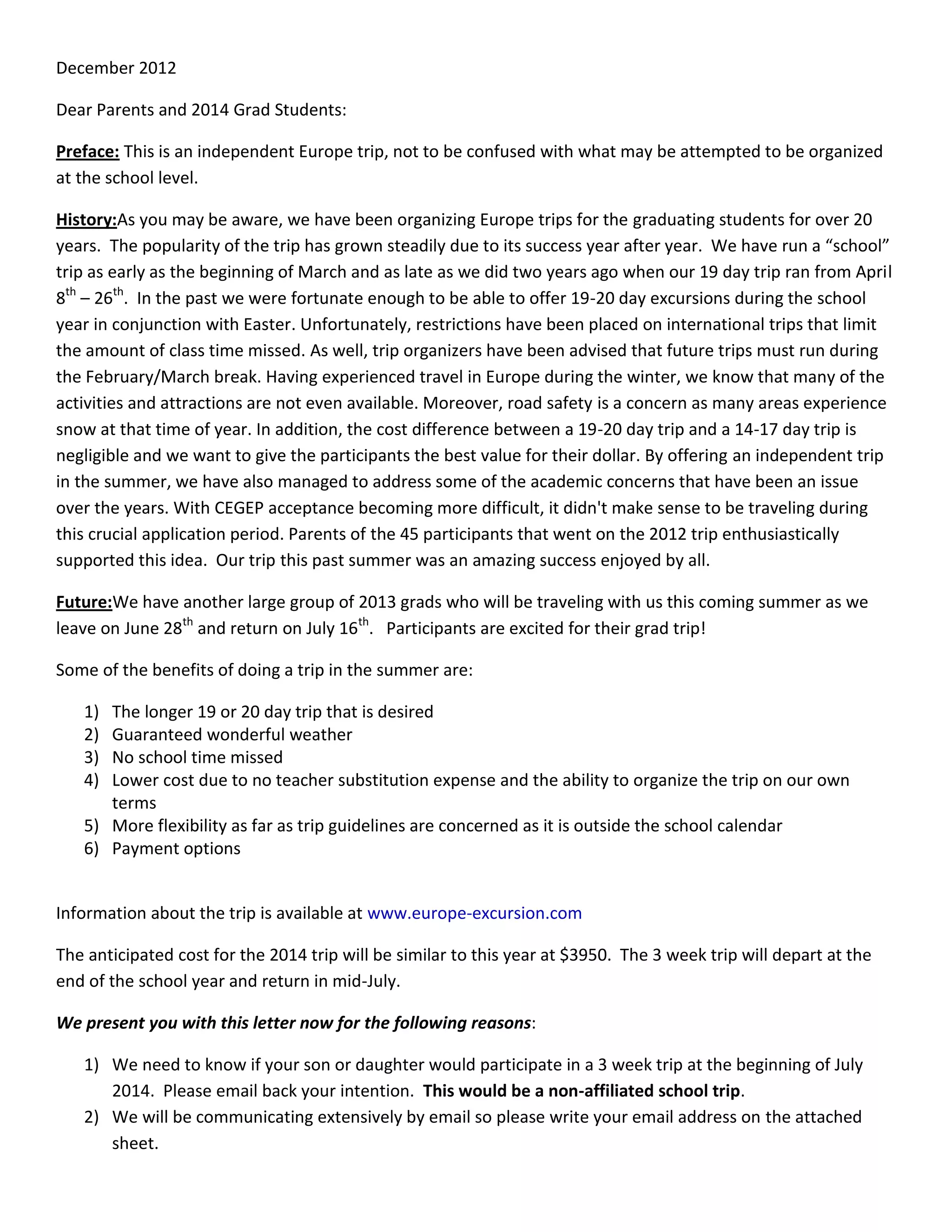 1st letter to parents | DOCX