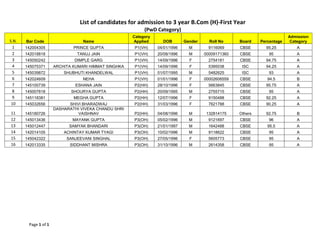 1st list SRCC B.Com (H) | PDF | Computing | Technology & Computing