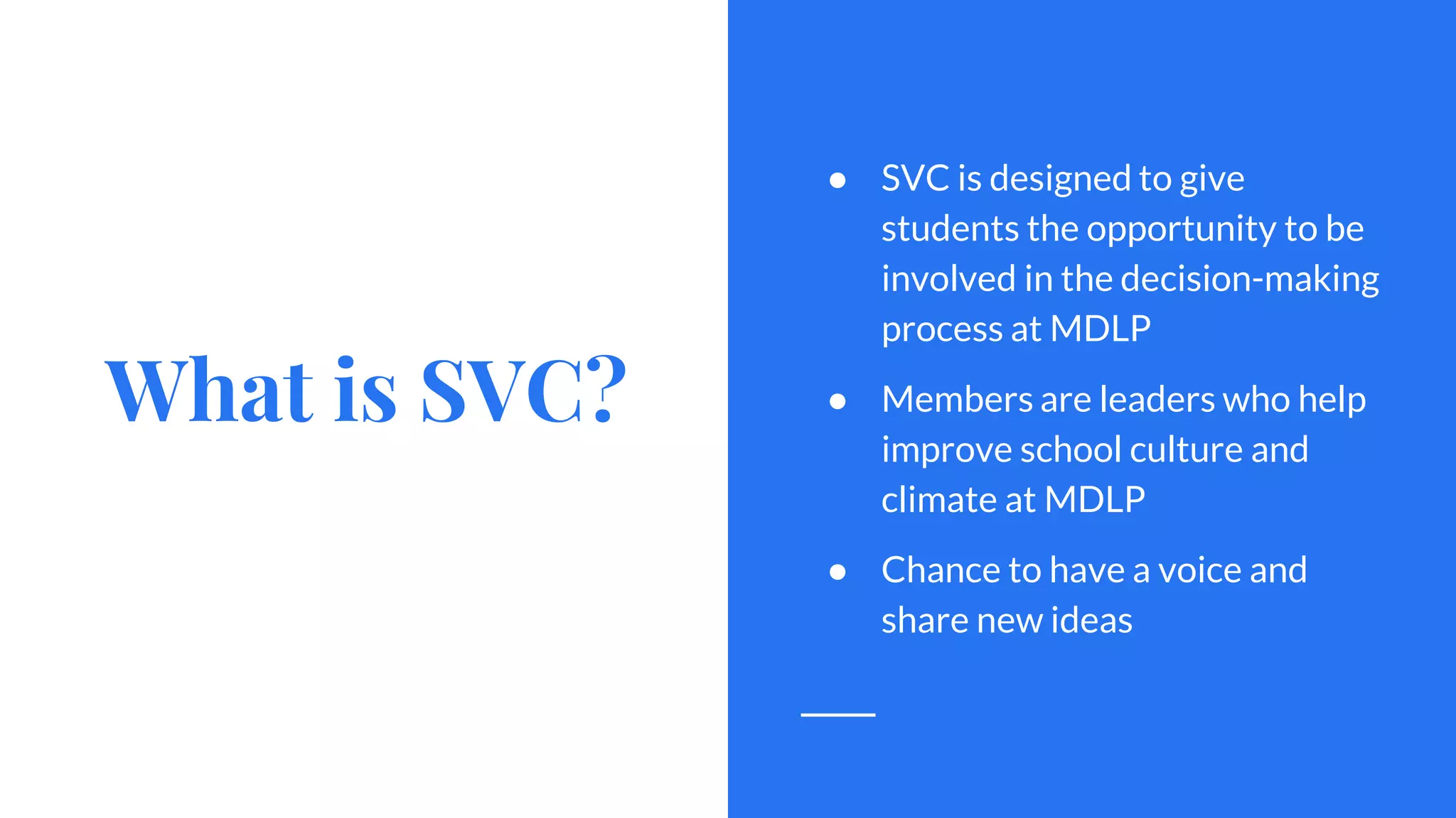 MDLP SVC | First Meeting | PPT