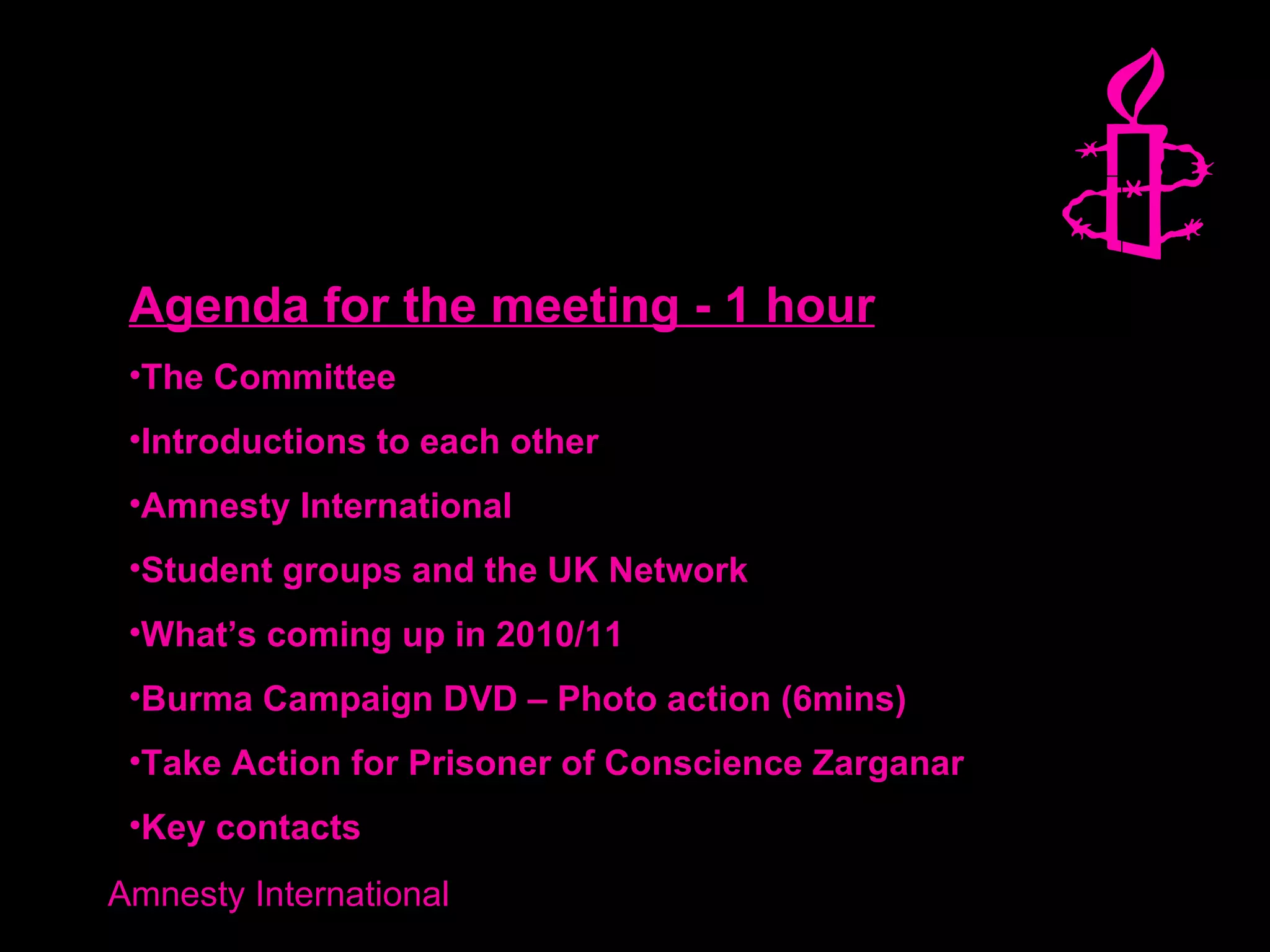 Amnesty Fresher's Presentation | PPT