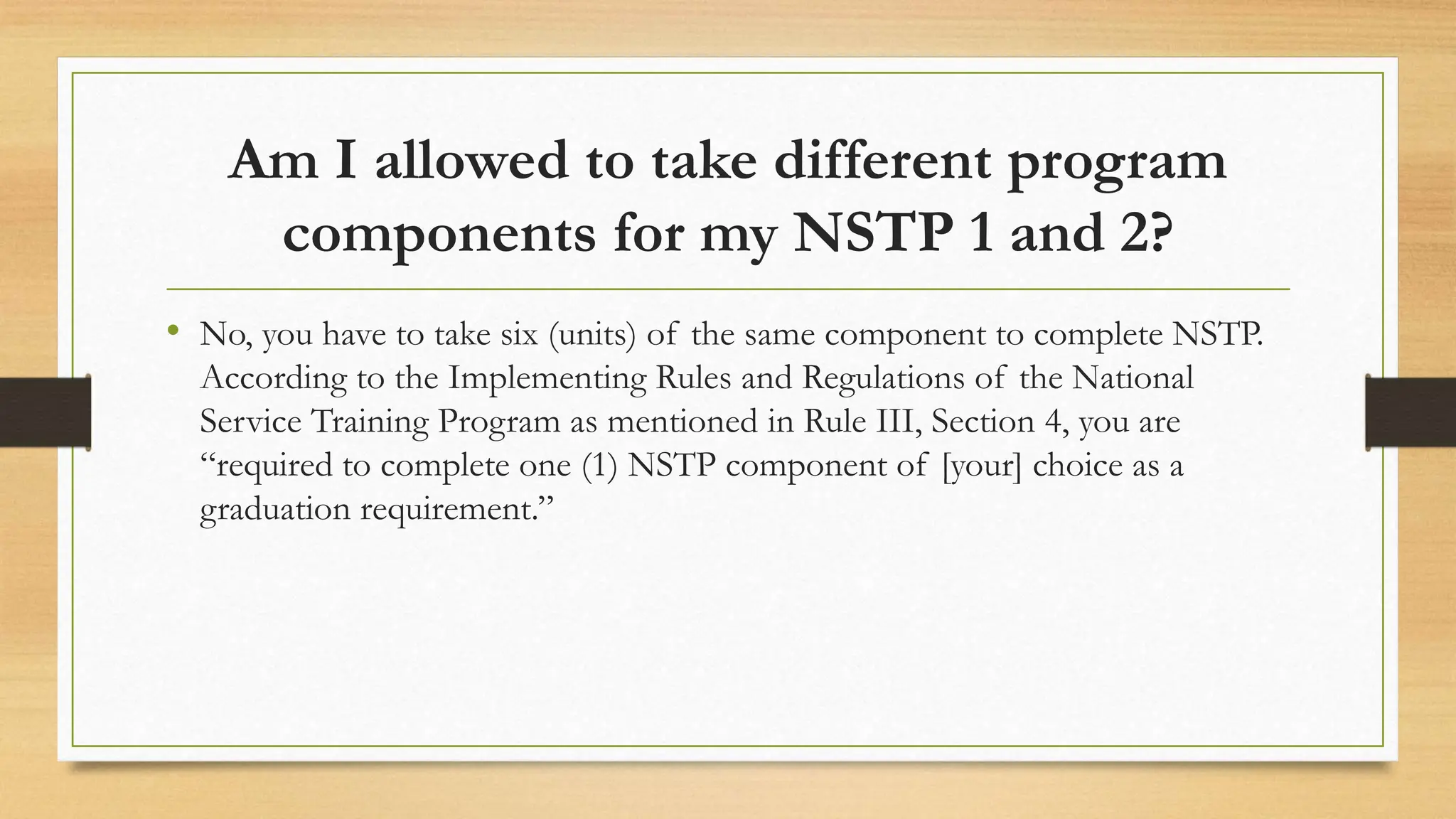 National Service Training Program- NSTP. | PPTX