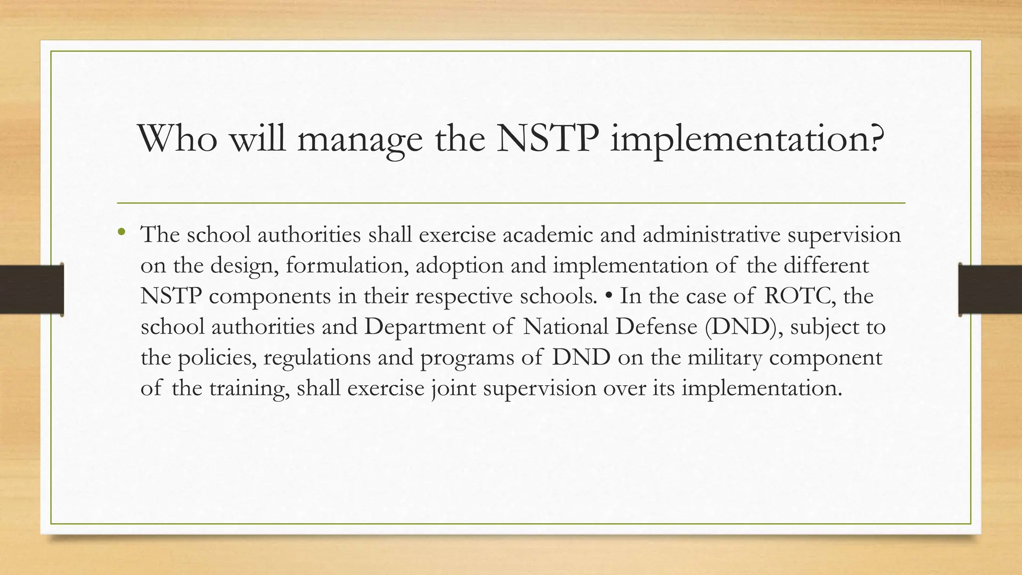 National Service Training Program- NSTP. | PPTX