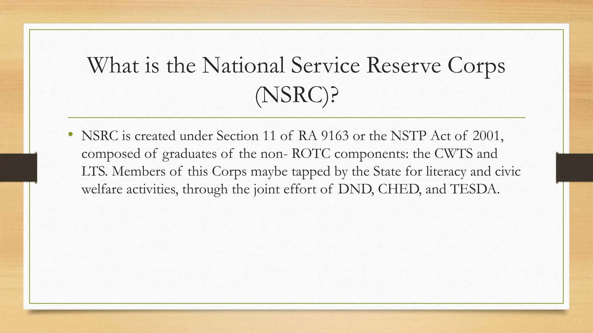 National Service Training Program- NSTP. | PPTX | Education