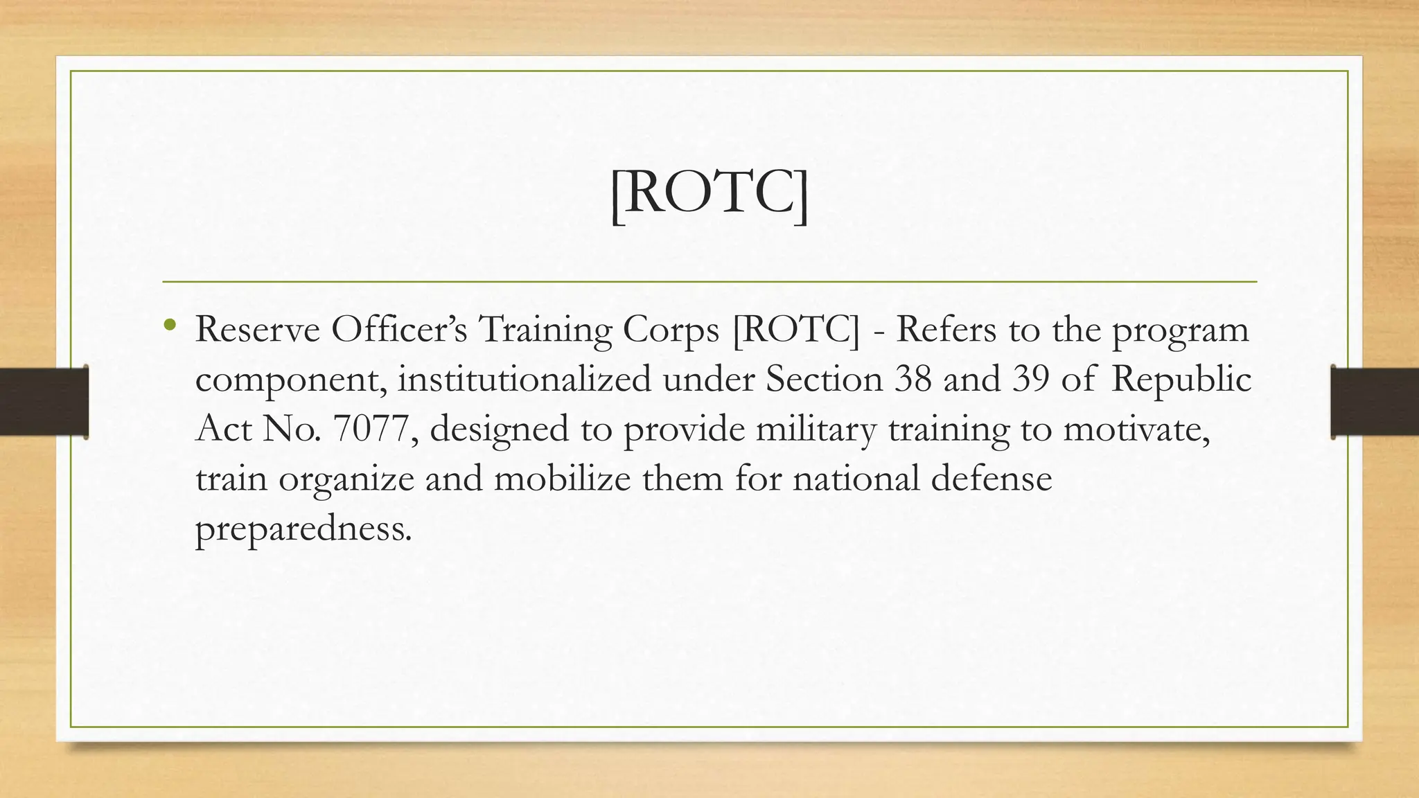 National Service Training Program- NSTP. | PPTX | Education