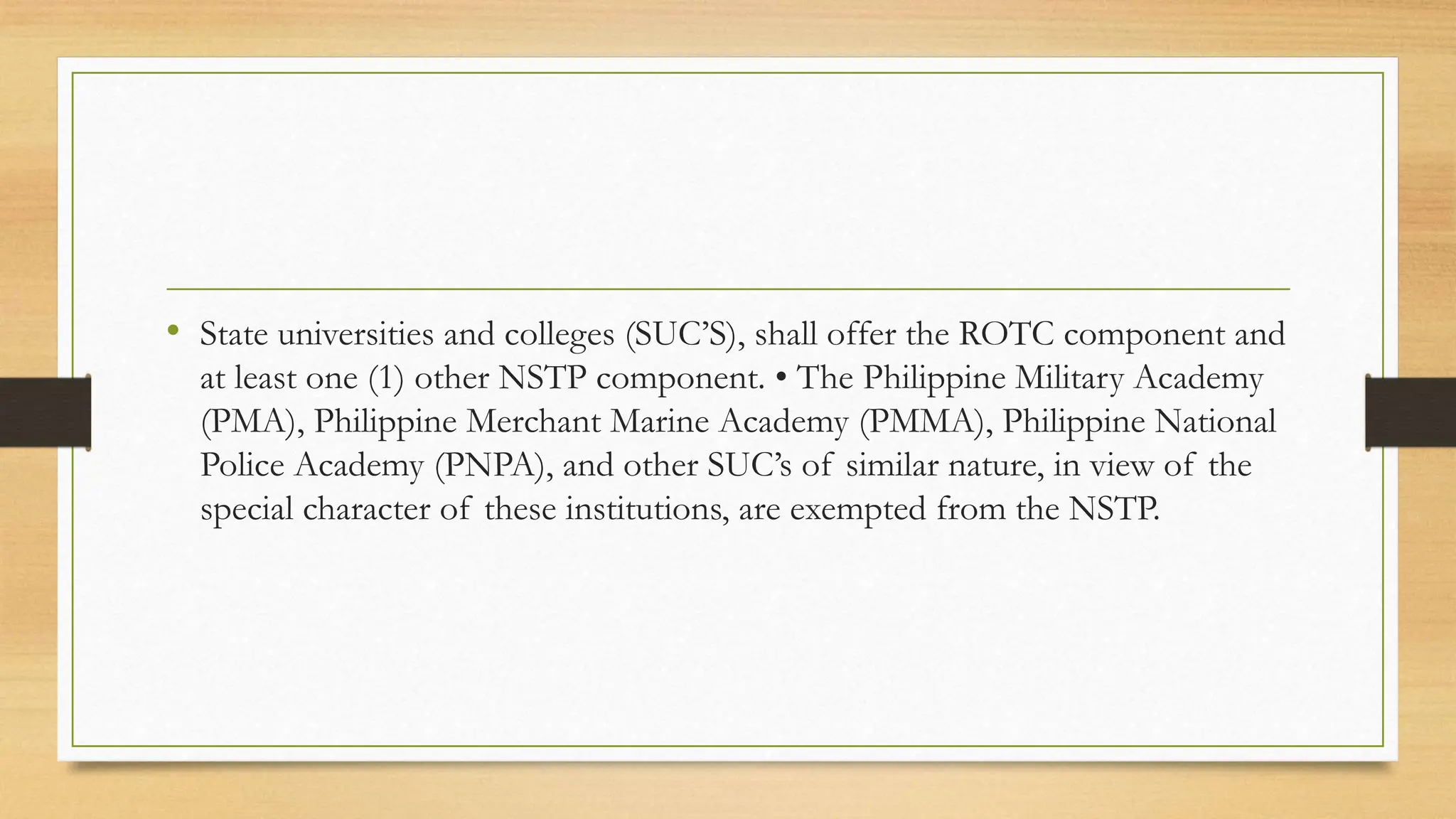 National Service Training Program- NSTP. | PPTX