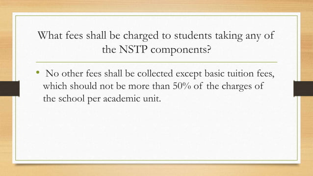 National Service Training Program- NSTP. | PPT