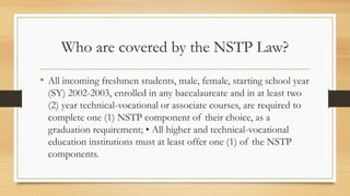 National Service Training Program- NSTP. | PPTX