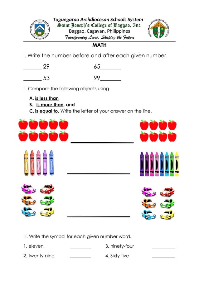 Grade 1 First Monthly Test All subjects. docx | DOCX