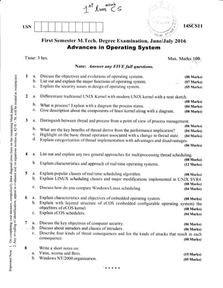 1st Semester M Tech: Computer Science and Engineering (Jun-2016 ...