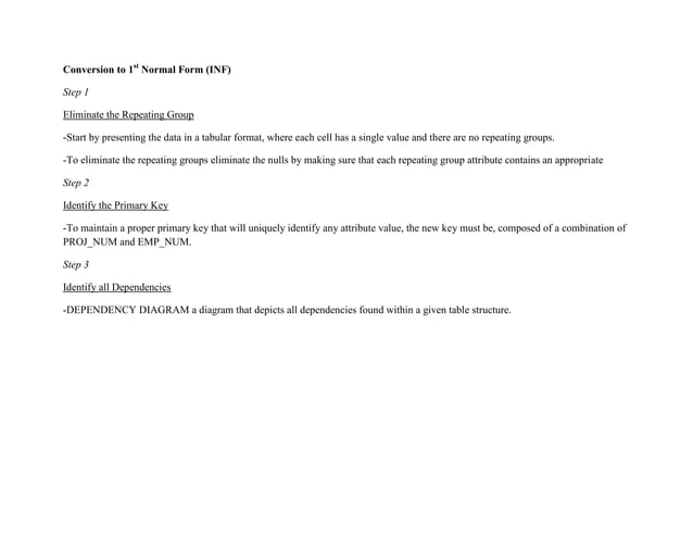 1st normal form | DOCX