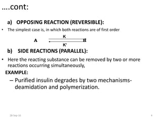 First order complex reaction | PPTX