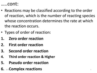 First order complex reaction | PPTX