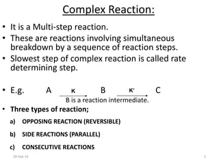 1st order complex reaction | PPT