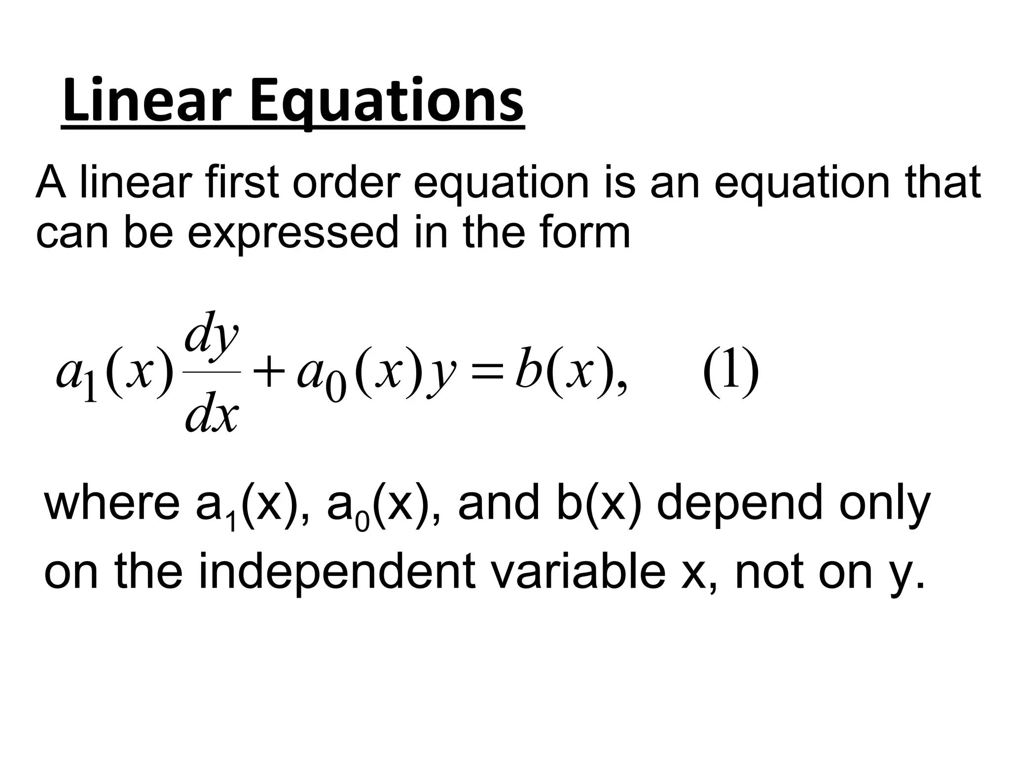 1st order differential equations | PPT
