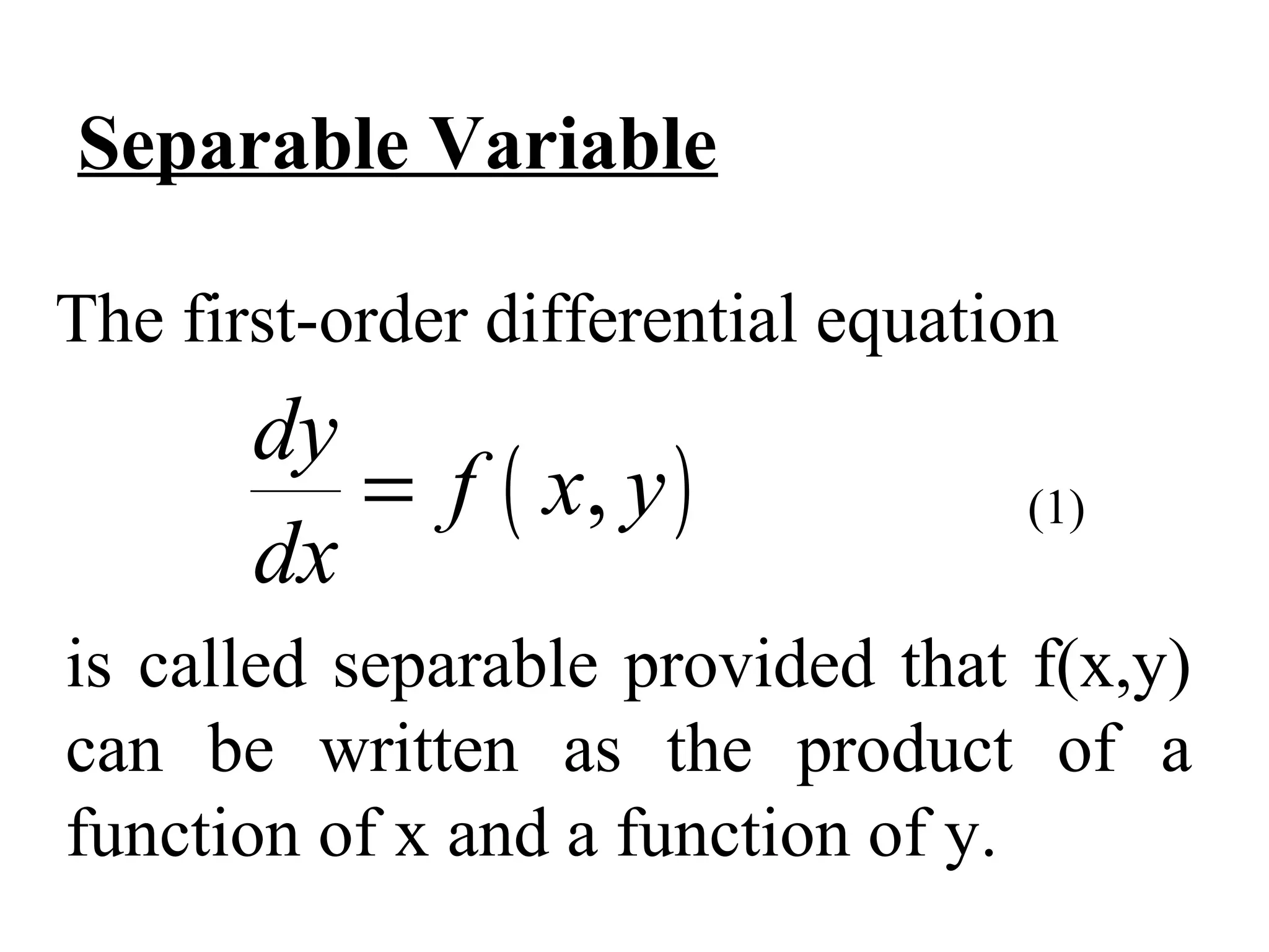 1st order differential equations | PPT