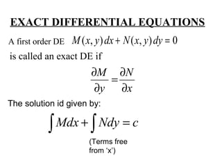 1st order differential equations | PPT