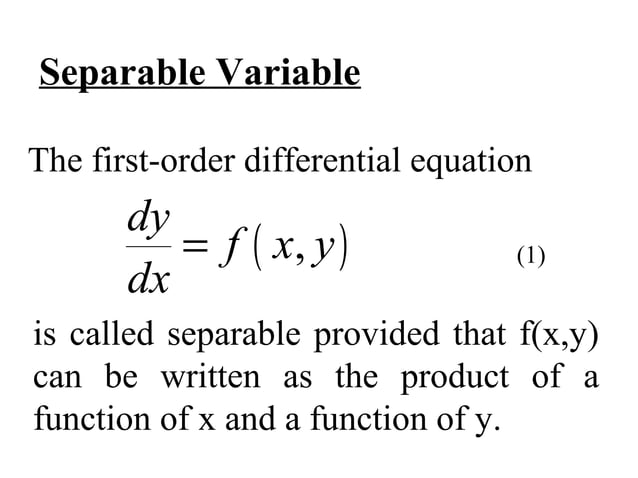1st order differential equations | PPT