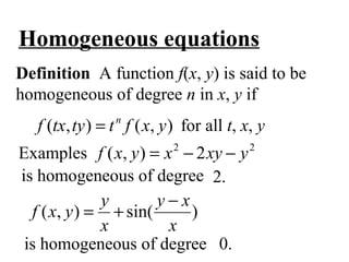 1st order differential equations | PPT