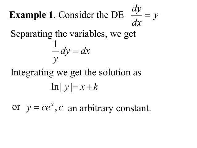 1st order differential equations