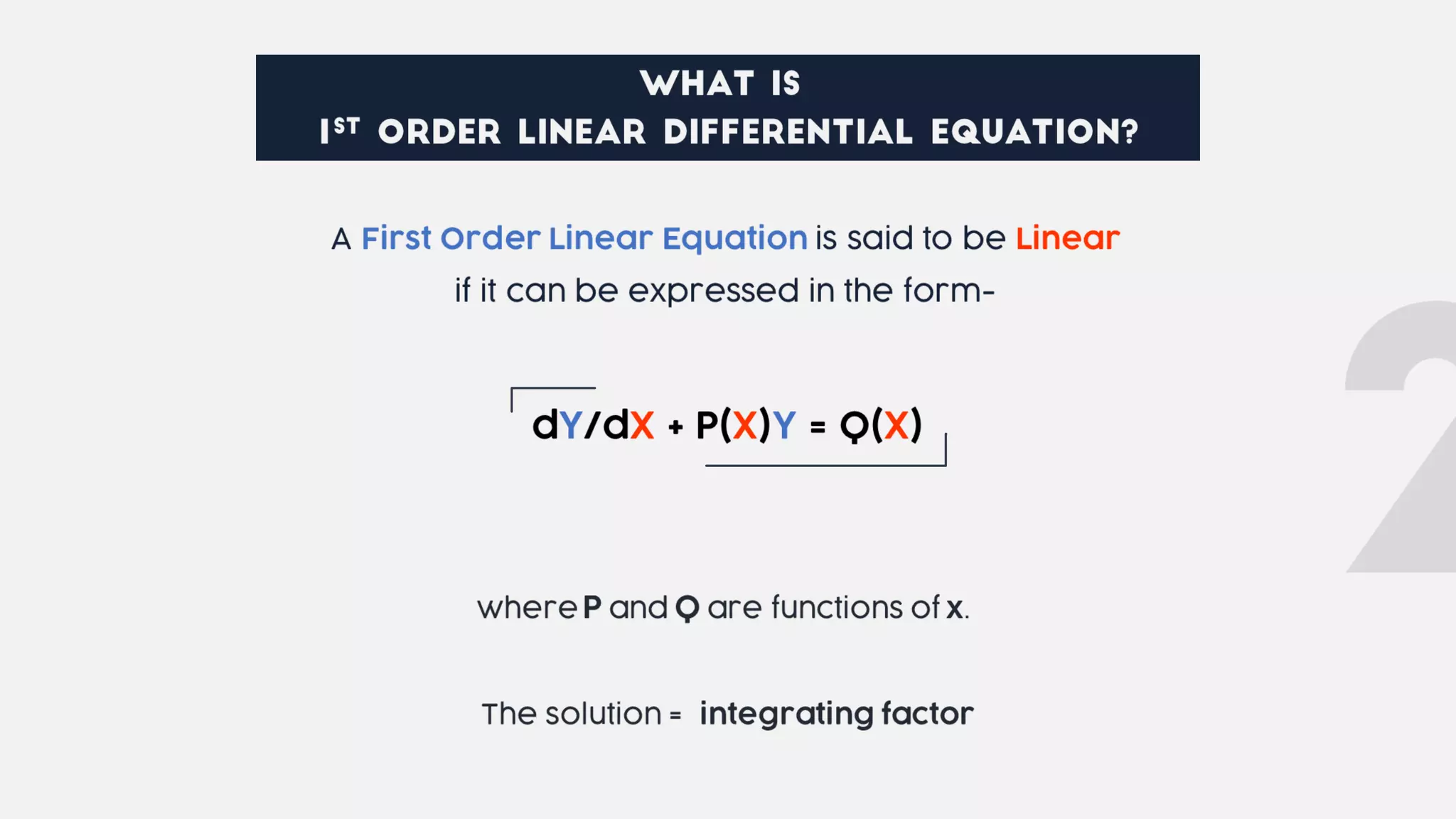 1st order linear differential equation | PPT